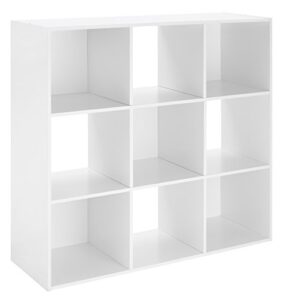 whitmor 9 cube wood storage organizer - white (6422-8859-wht-bb)