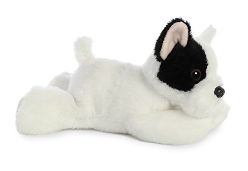 Aurora® Adorable Mini Flopsie™ French Bulldog Pup Stuffed Animal - Playful Ease - Timeless Companions - White 8 Inches