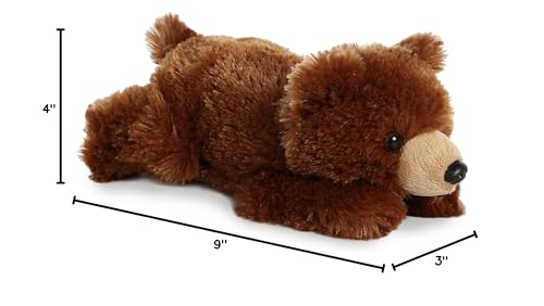 Aurora® Adorable Mini Flopsie™ Grizzly Bear Stuffed Animal - Playful Ease - Timeless Companions - Brown 8 Inches