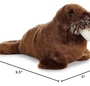 Aurora® Adorable Mini Flopsie™ Walrus Stuffed Animal - Playful Ease - Timeless Companions - Brown 8 Inches