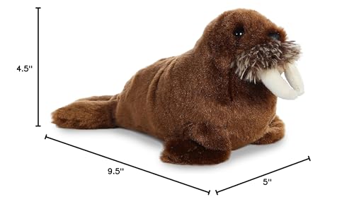 Aurora® Adorable Mini Flopsie™ Walrus Stuffed Animal - Playful Ease - Timeless Companions - Brown 8 Inches