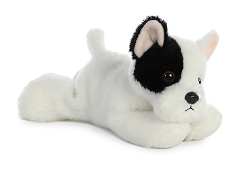 Aurora® Adorable Mini Flopsie™ French Bulldog Pup Stuffed Animal - Playful Ease - Timeless Companions - White 8 Inches