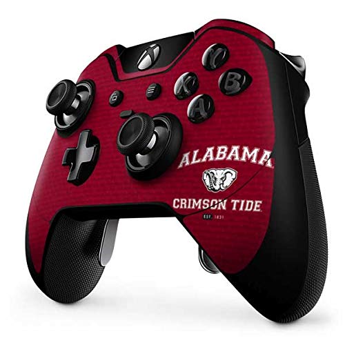 Skinit Decal Gaming Skin Compatible with Xbox One Elite Controller - Officially Licensed College Alabama Crimson Tide Basketball Design