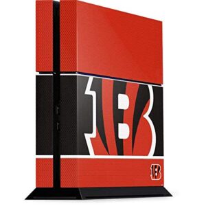 skinit decal gaming skin compatible with ps4 console - officially licensed nfl cincinnati bengals zone block design