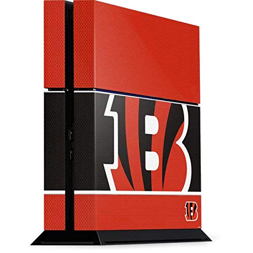 Skinit Decal Gaming Skin Compatible with PS4 Console - Officially Licensed NFL Cincinnati Bengals Zone Block Design