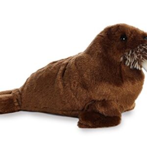 Aurora® Adorable Mini Flopsie™ Walrus Stuffed Animal - Playful Ease - Timeless Companions - Brown 8 Inches