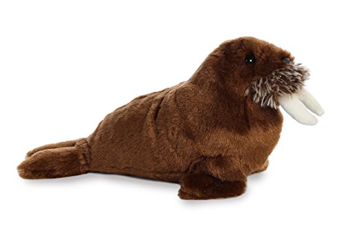 Aurora® Adorable Mini Flopsie™ Walrus Stuffed Animal - Playful Ease - Timeless Companions - Brown 8 Inches