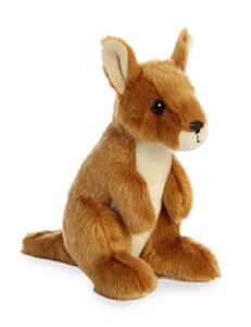 aurora® adorable mini flopsie™ kangaroo stuffed animal - playful ease - timeless companions - brown 8 inches