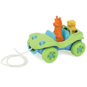 green toys dune buggy pull toy, green