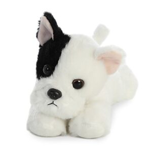 Aurora® Adorable Mini Flopsie™ French Bulldog Pup Stuffed Animal - Playful Ease - Timeless Companions - White 8 Inches