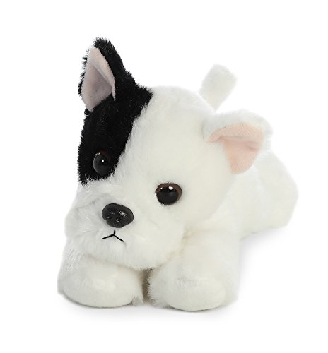 Aurora® Adorable Mini Flopsie™ French Bulldog Pup Stuffed Animal - Playful Ease - Timeless Companions - White 8 Inches