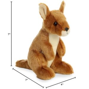 Aurora® Adorable Mini Flopsie™ Kangaroo Stuffed Animal - Playful Ease - Timeless Companions - Brown 8 Inches