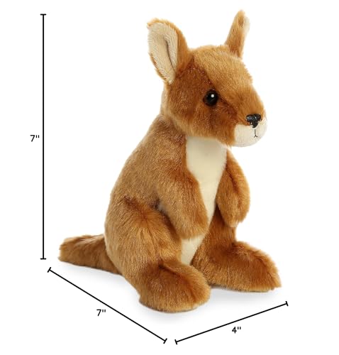 Aurora® Adorable Mini Flopsie™ Kangaroo Stuffed Animal - Playful Ease - Timeless Companions - Brown 8 Inches