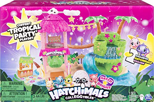 Hatchimals CollEGGtibles Tropical Party Playset with Lights, Sounds and Exclusive Season 4 CollEGGtibles, for Ages 5 and Up