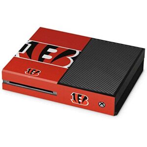 skinit decal gaming skin compatible with xbox one console - officially licensed nfl cincinnati bengals zone block design