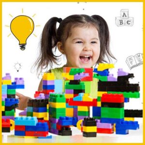 Dimple Building Blocks for Toddler (300 Pcs) Stacking Toys & Puzzle Games for Learning and STEM Fun Montessori Toys, Educational Baby Blocks Age 3+ Toddler Boy & Girl Birthday for Kids