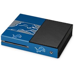 skinit decal gaming skin compatible with xbox one console - officially licensed nfl detroit lions zone block design