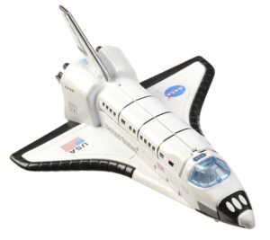 aeromax pull back space shuttle, boxed die cast, white