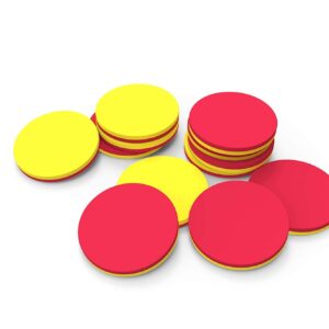 hand2mind Plastic Two-Color Counters, Red and Yellow Counters, Counting Manipulatvies, Math Counters for Kids, Counting Chips, Math Manipulatives, Bingo Chips, Counters for Kids Math (Set of 1000)