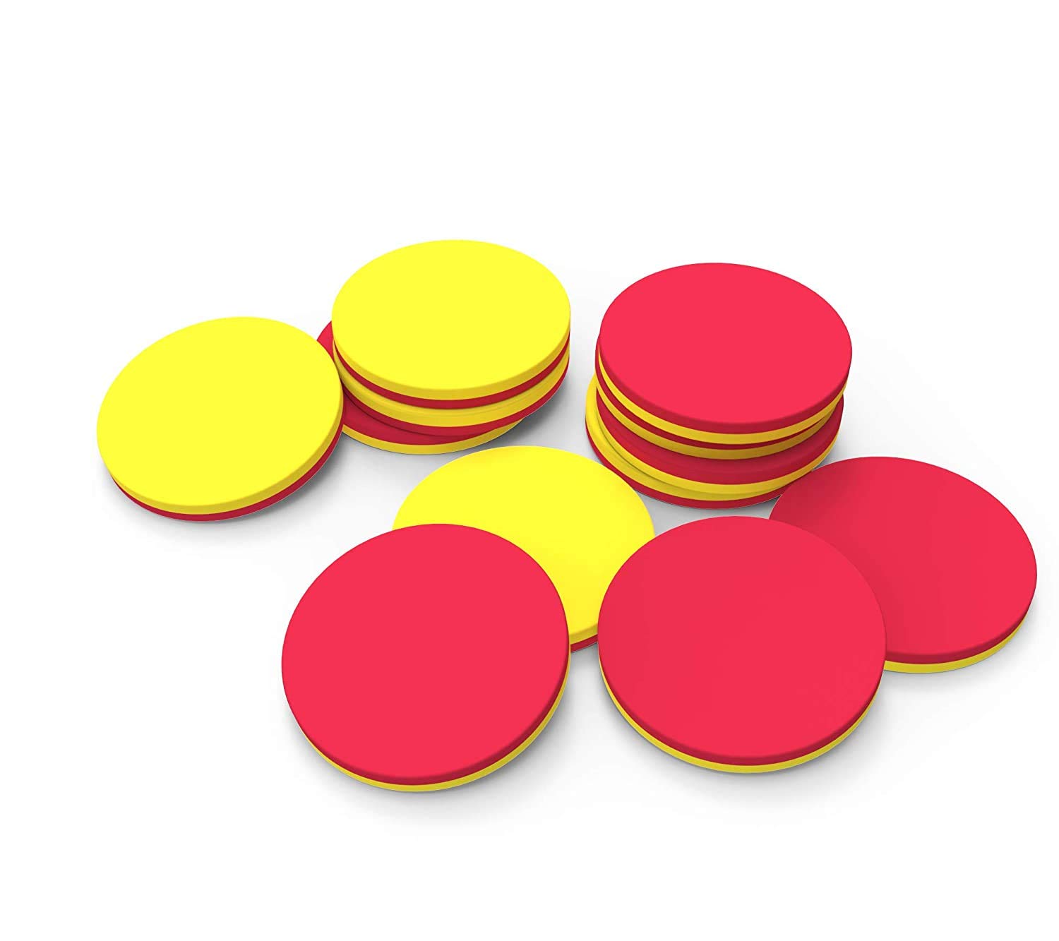 hand2mind Plastic Two-Color Counters, Red and Yellow Counters, Counting Manipulatvies, Math Counters for Kids, Counting Chips, Math Manipulatives, Bingo Chips, Counters for Kids Math (Set of 1000)