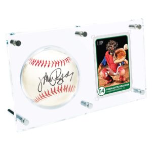 ultra pro collectors clear ball & card flip display