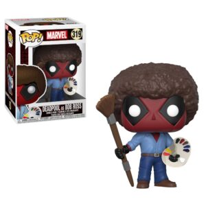 funko deadpool bob ross playtime 70s with afro pop! bobble figure - deadpool + bob ross - collectible vinyl figure - gift idea - official merchandise - for kids & adults - movies fans