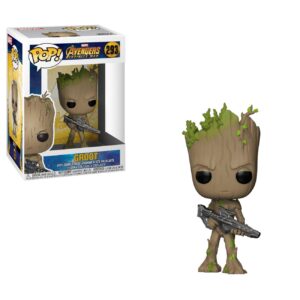 funko pop! marvel: avengers infinity war - teen groot with gun, multicolor, standard