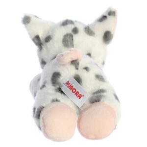 Aurora® Adorable Mini Flopsie™ Spotted Piglet Stuffed Animal - Playful Ease - Timeless Companions - White 8 Inches