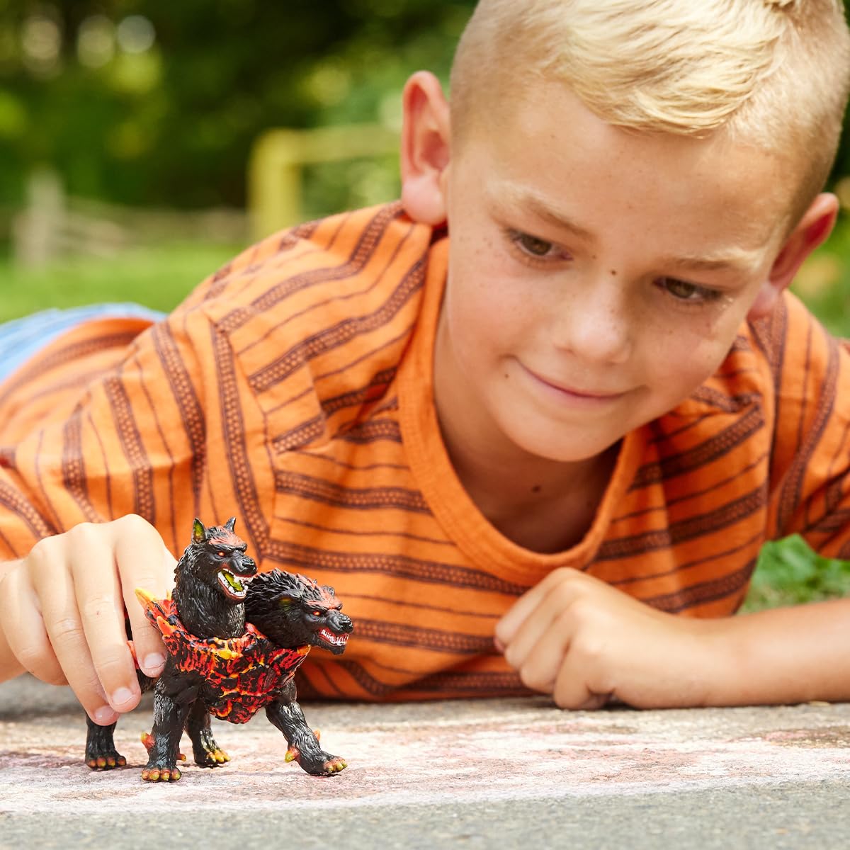 Schleich Eldrador Creatures, Lava Monster Mythical Creatures Toys for Kids, Hellhound Action Figure, Ages 7+