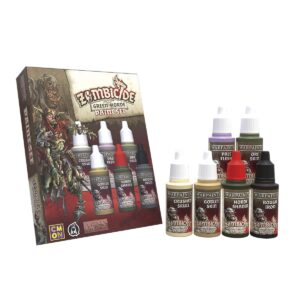 the army painter zombicide: green horde acrylic paint set, 6 craft paints for cool mini black plague and green horde boardgame - acrylic paint bulk, wargames miniature model art paints