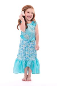 little adventures mermaid dress up costume for girls (x-large 7-9) - machine washable child pretend play and party dress with no glitter