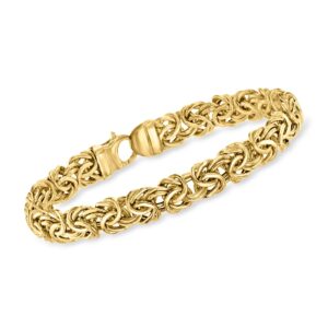 ross-simons 14kt yellow gold byzantine bracelet. 8 inches