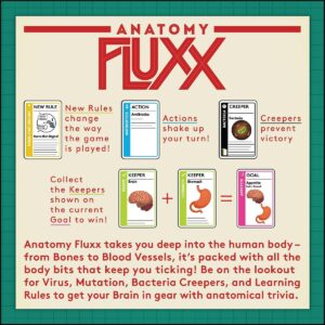 Looney Labs Anatomy Fluxx Card Game - Varied Gameplay and Doctor-Approved Learning