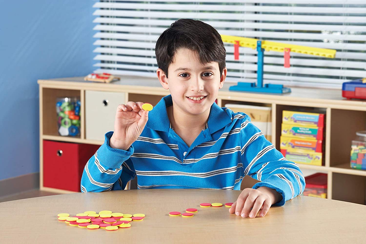 hand2mind Plastic Two-Color Counters, Red and Yellow Counters, Counting Manipulatvies, Math Counters for Kids, Counting Chips, Math Manipulatives, Bingo Chips, Counters for Kids Math (Set of 1000)