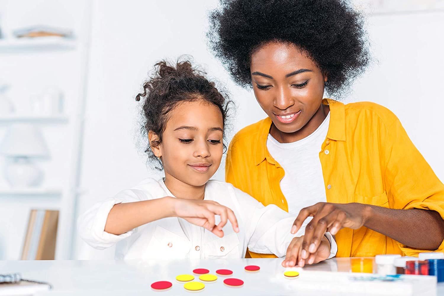 hand2mind Plastic Two-Color Counters, Red and Yellow Counters, Counting Manipulatvies, Math Counters for Kids, Counting Chips, Math Manipulatives, Bingo Chips, Counters for Kids Math (Set of 1000)