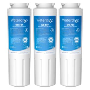 waterdrop ukf8001 refrigerator water filter 4, replacement for whirlpool® edr4rxd1, everydrop® filter 4, maytag® ukf8001axx-750, ukf8001axx-200, 46-9006, puriclean ii, wd-f07, 3 filters