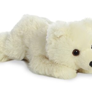 Aurora® Adorable Mini Flopsie™ Polar Bear Stuffed Animal - Playful Ease - Timeless Companions - White 8 Inches