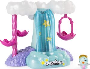 hatchimals colleggtibles, waterfall playset with lights and an exclusive season 4 colleggtible, for ages 5 and up