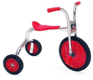 children's factory silverrider toddler 14" tricycle, big 3 wheel kids trike, girls/boys outdoor play equipment, homeschool/daycare/preschool, sil/blk