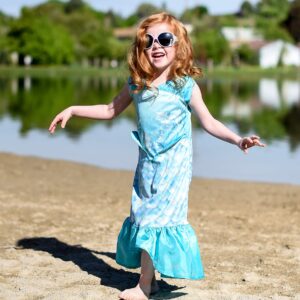 Little Adventures Mermaid Dress Up Costume for Girls (X-Large 7-9) - Machine Washable Child Pretend Play and Party Dress with No Glitter