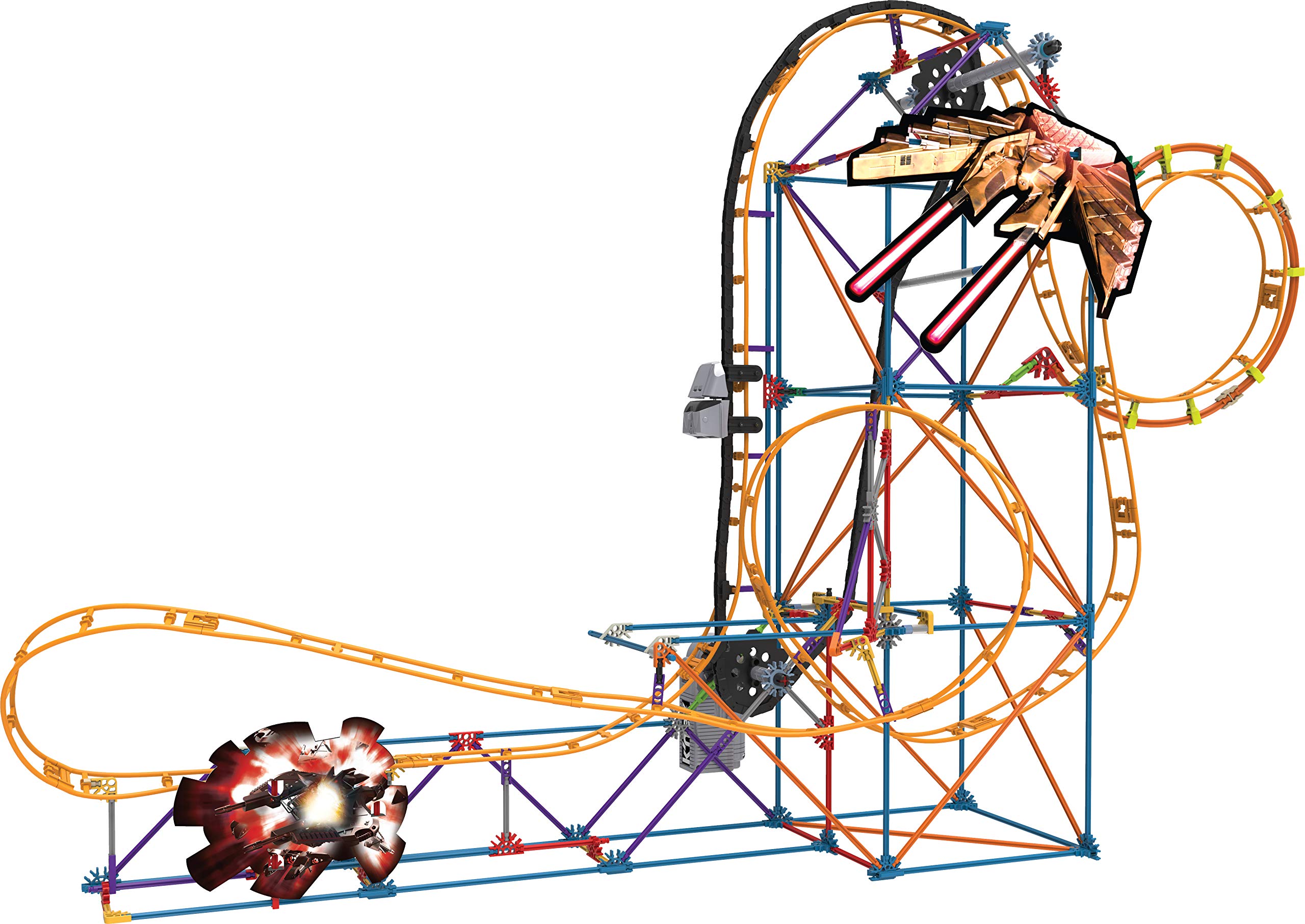 K'NEX Thrill Rides – Space Invasion Roller Coaster Building Set with Ride It! App – 438Piece – Ages 7+ Building Set.