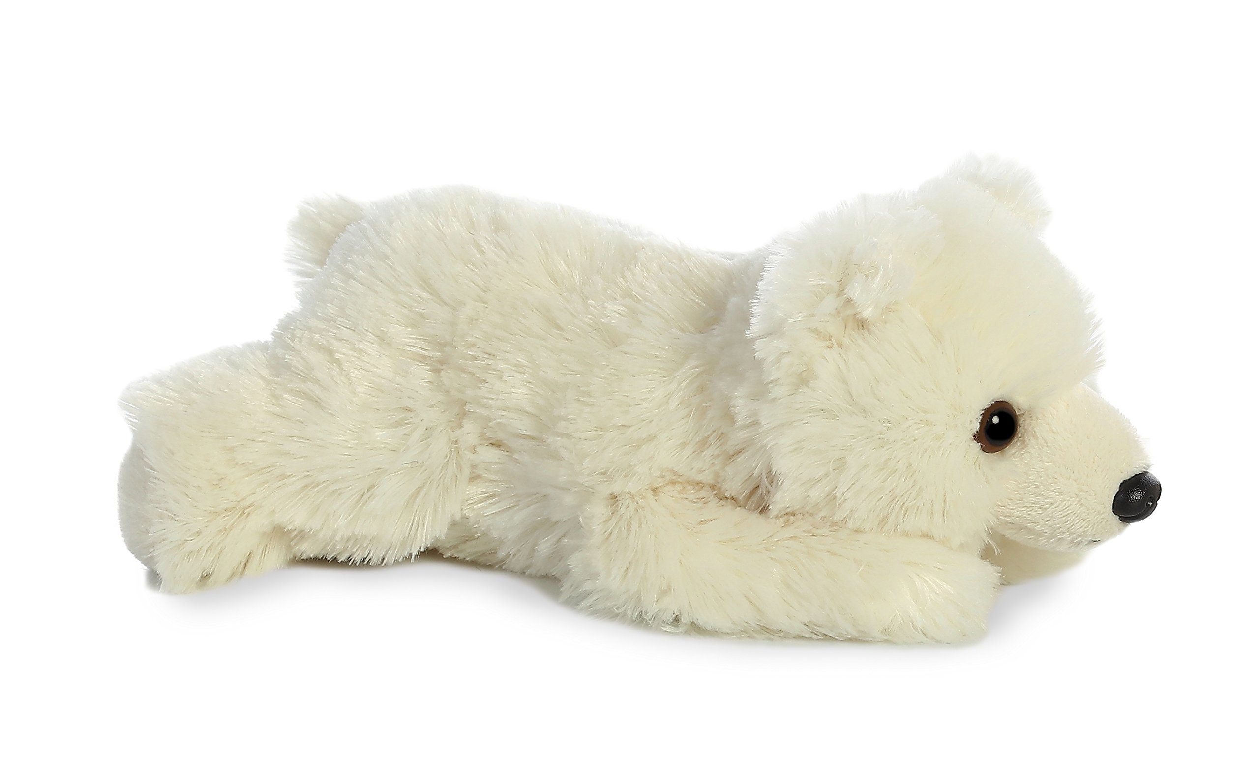 Aurora® Adorable Mini Flopsie™ Polar Bear Stuffed Animal - Playful Ease - Timeless Companions - White 8 Inches