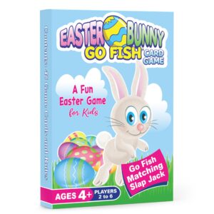 arizona gameco easter bunny go fish card game | kids ages 4-9 | play 3 fun games including go fish, slap jack & old maid using 1 deck | an ideal easter gift or use as basket stuffers for girls & boys