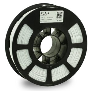 kodak pla plus 3d printer filament white color, +/- 0.03 mm, 750g (1.6lbs) spool, 1.75 mm. lowest moisture premium filament in vacuum sealed aluminum ziploc bag with silica gel. fits most fdm printers