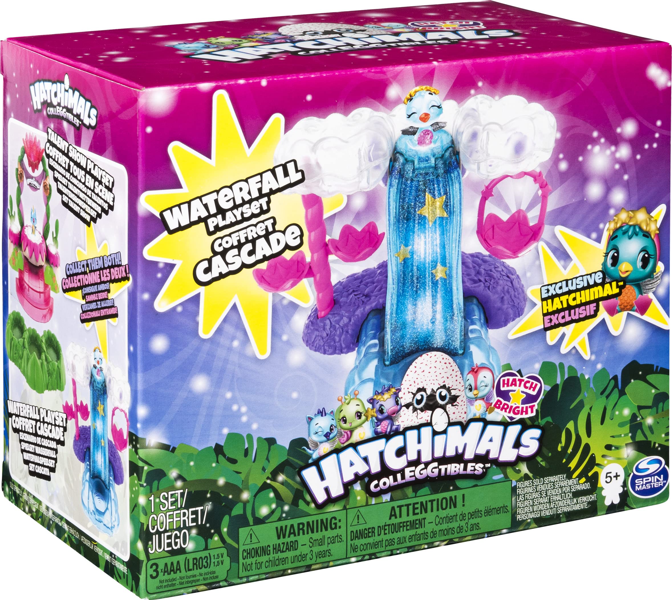 Hatchimals CollEGGtibles, Waterfall Playset with Lights and an Exclusive Season 4 CollEGGtible, for Ages 5 and Up