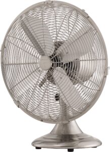 fanimation retro breeze 12 inch fan, brushed nickel