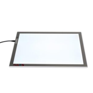 tickit ultra bright led light panel - in home learning supplies for sensory play - adjustable brightness - color and shape exploration on a light box