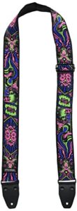 jim dunlop i love dust green fangs guitar strap (ild05)