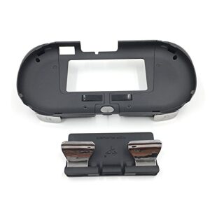 l3 r3 matte hand grip handle joypad stand case with l2 r2 trigger grips handel holder button for ps vita psv 2000 （black）