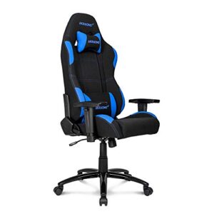 akracing core series ex-wide gaming chair with wide seat, high and wide backrest, recliner, swivel, tilt, rocker and seat height adjustment mechanisms with 5/10 warranty - black/blue